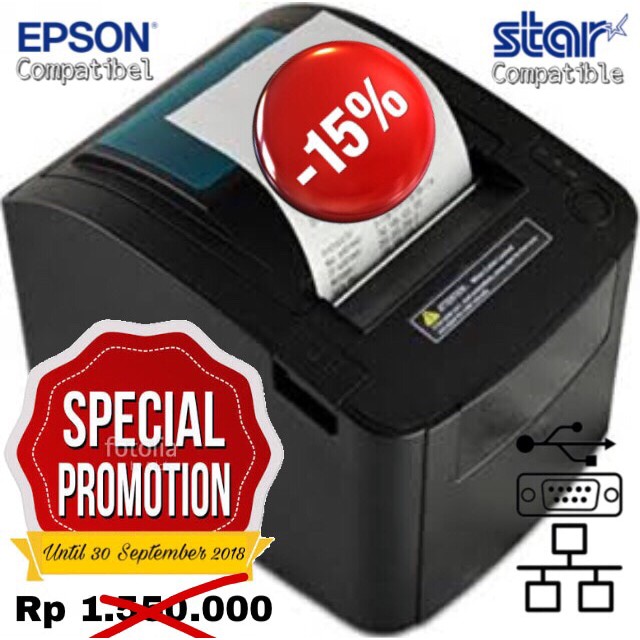 Jual POS MINI PRINTER KASIR 80 MM THERMAL PANDA PRJ-80300II (USE) SPEED ...