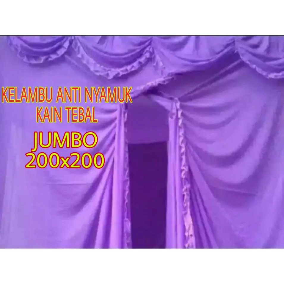 Jual kelambu jumbo anti nyamuk 200x200 kain tebal | Shopee Indonesia