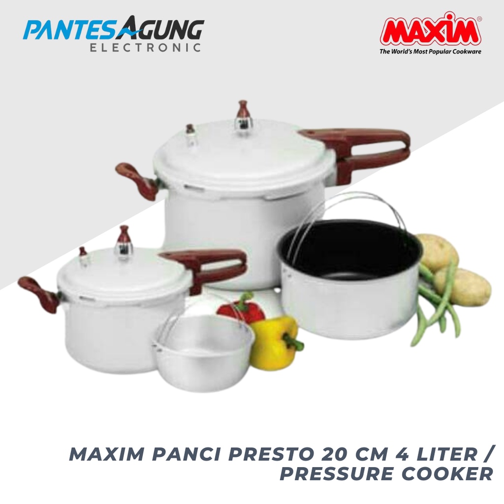 Jual Maxim Panci Presto 20 Cm 4 Liter / Pressure Cooker | Shopee Indonesia