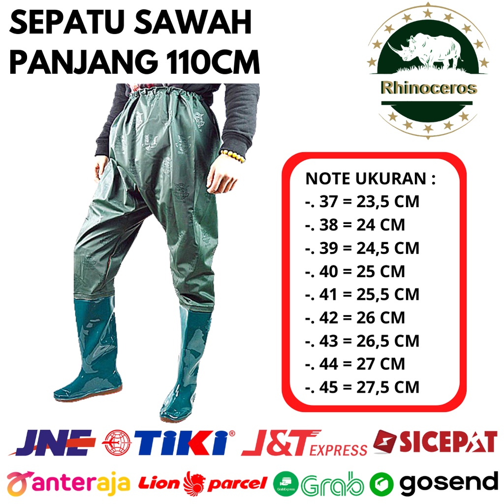 Jual Sepatu Boots Wanita Pria Celana Sawah Panjang Anti Air Sepatu ...
