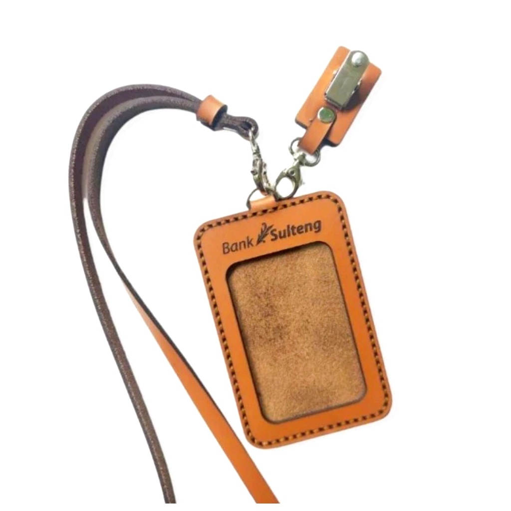 Jual NAME TAG ID CARD KULIT CUSTOM LOGO - Id Card Holder Custom - Name ...