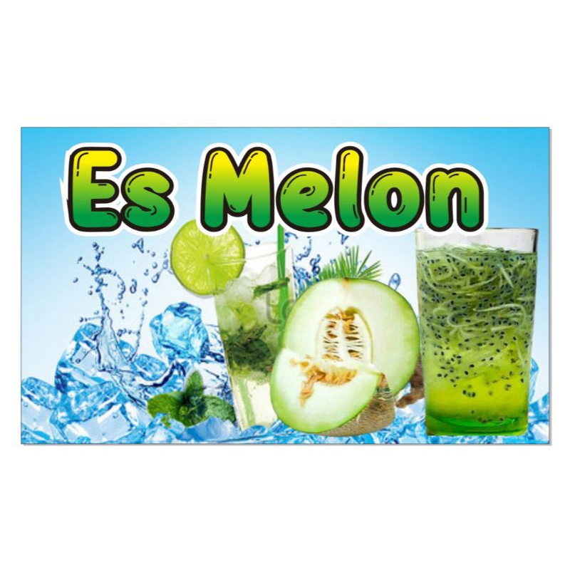 Jual Spanduk Es Melon / Banner Es Melon Serut 1x50 | Shopee Indonesia