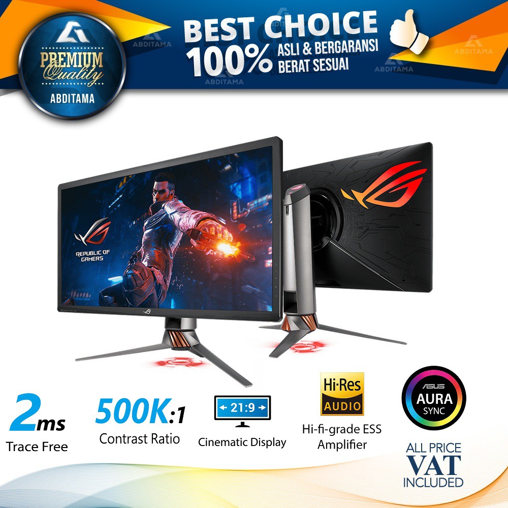 Jual Monitor LED Gaming Asus PG35 PG35VQ 35" 3440x1440 200Hz 2ms HDMI ...