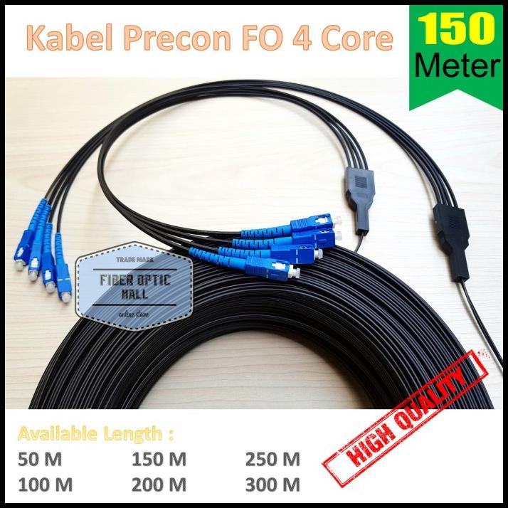 Jual Kabel Precon 4 Core 150 Meter Dropcore Fo Fiber Optik Siap Pakai ...