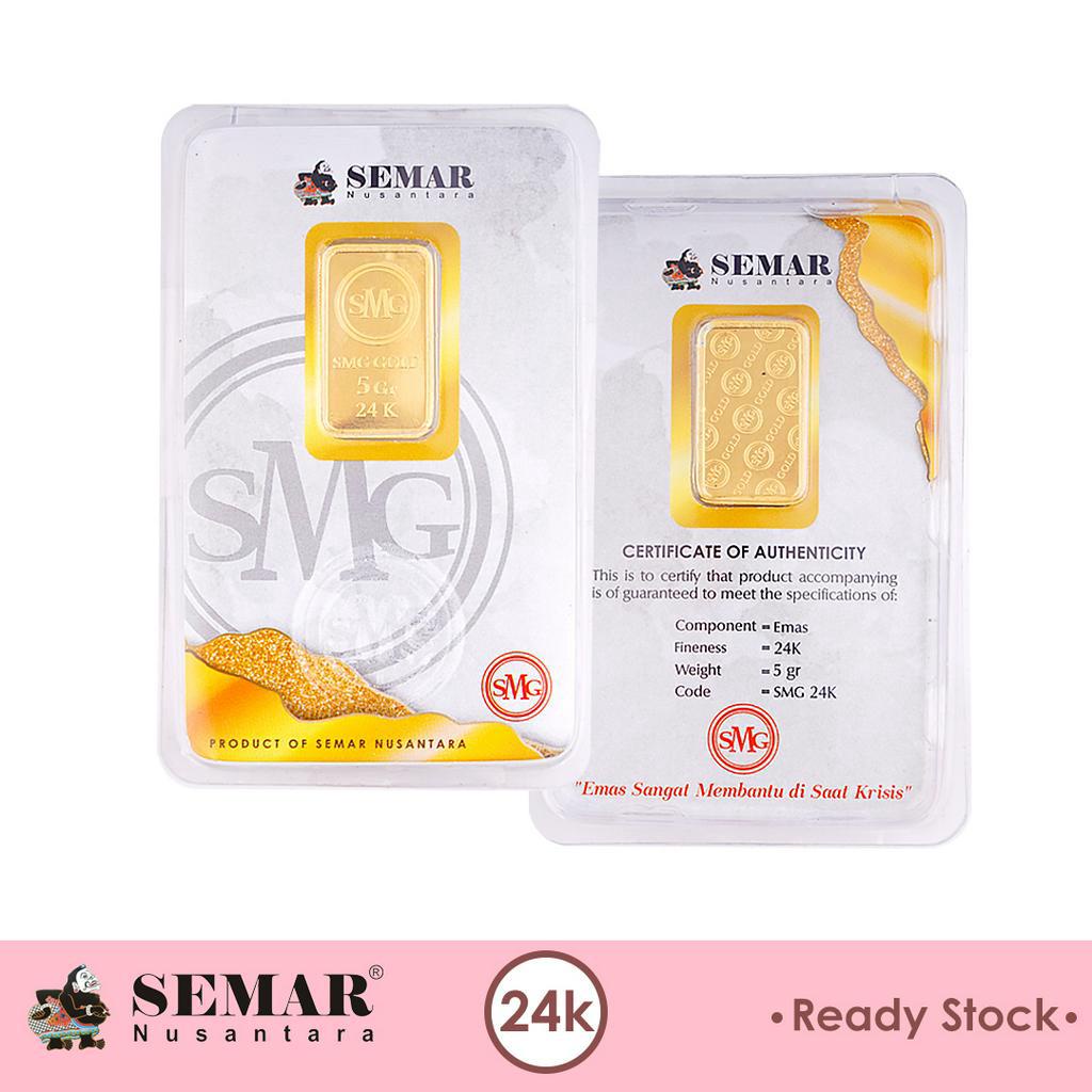 Jual Logam Mulia SMG Gold Press 5gram Emas Batangan Semar Nusantara ...