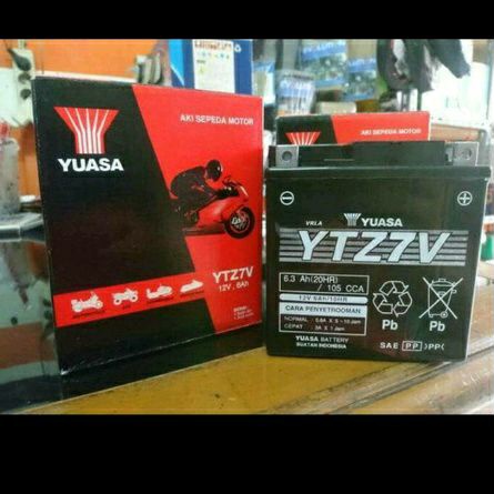 Jual Aki / Accu Motor Vespa LX 125, LX 150, Primavera, Sprint Yuasa YTZ7V Aki Kering | Shopee ...