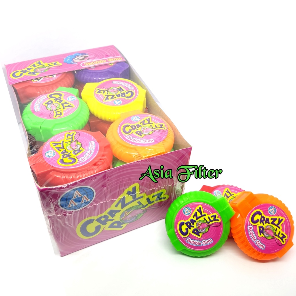 Jual permen Karet CRAZY ROLLZ Bubble Gum AAA 1 PAK ISI 30 PC aneka rasa ...