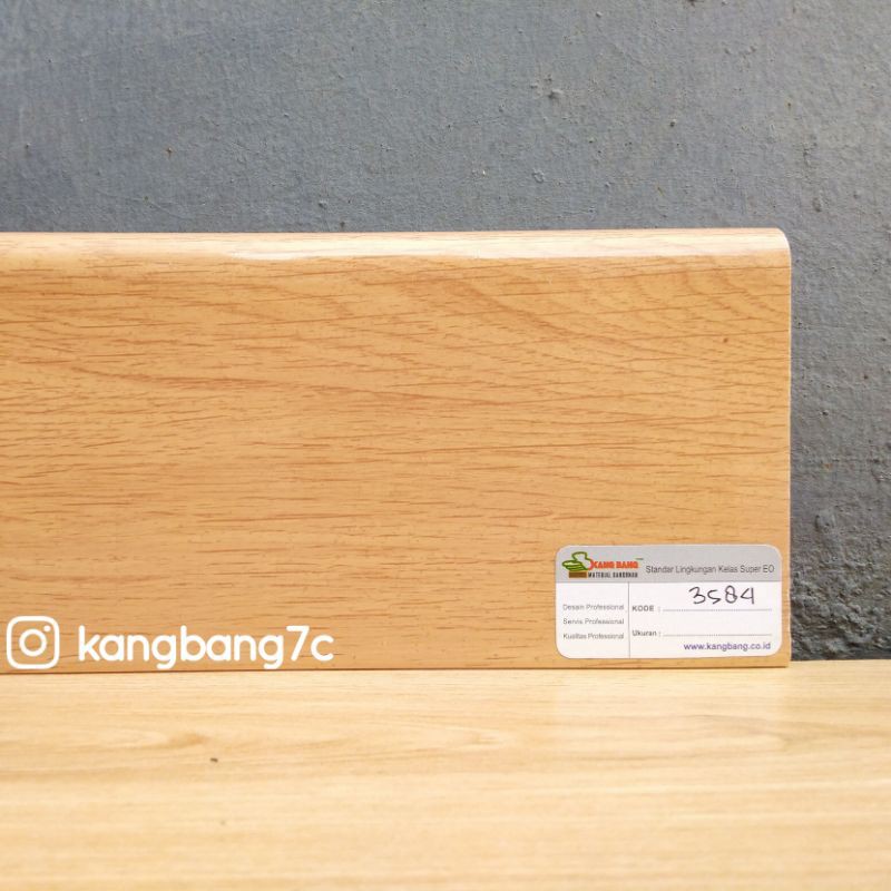 Jual Plin PVC lis lantai Kangbang7c KD3584 Motif Kayu Warna Coklat ...