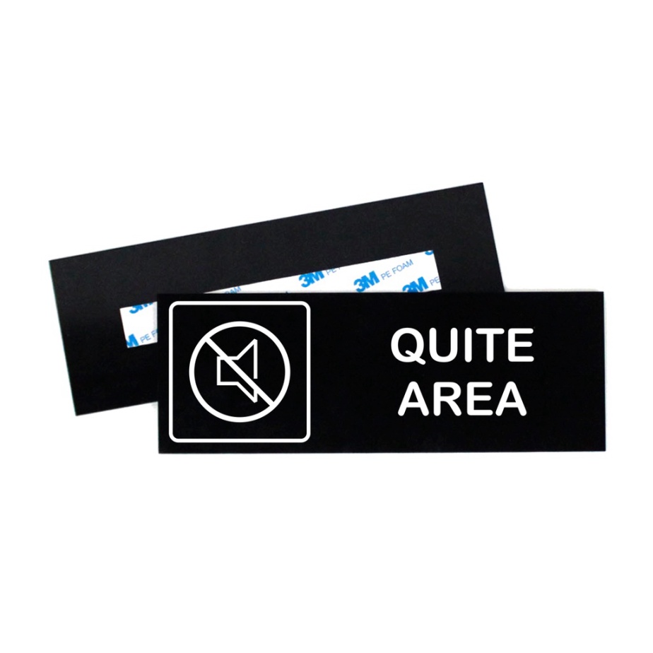 Jual Jual quite area sign board - logo dilarang berisik - quite area ...