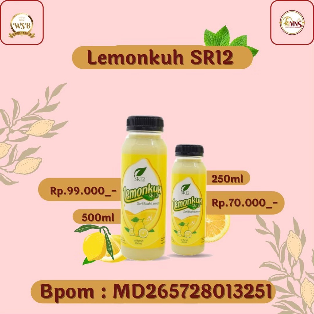 Jual Lemonkuh SR12, Sari Buah asli untuk daya tahan tubuh atau ...