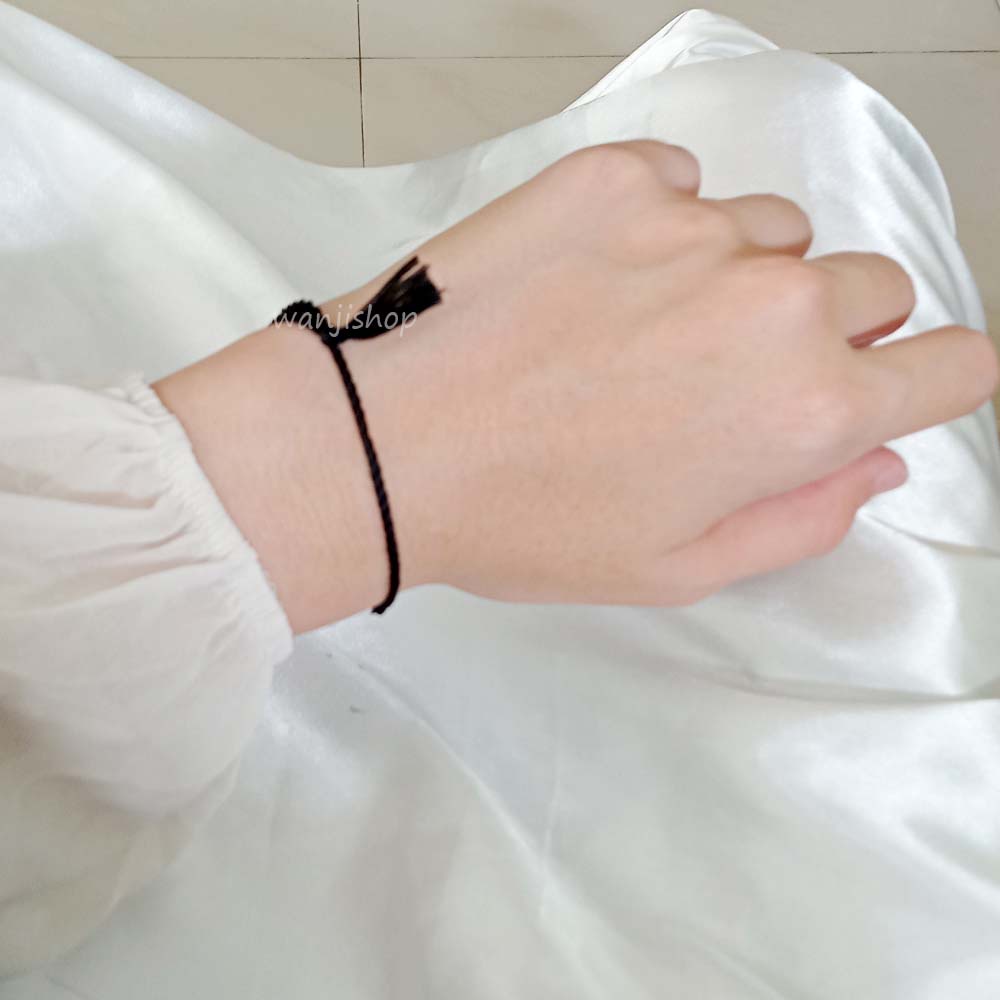 Jual GELANG BENANG PELINTIR RUMBAI Polos Simple Knot Rumbai Tridatu ...