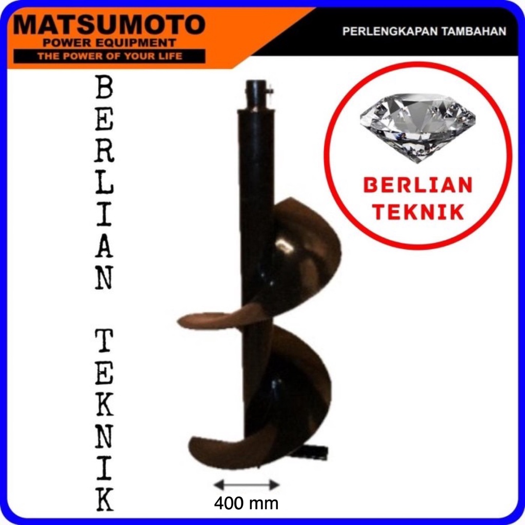 Jual Mata Biopri Drill Bor Tanah Earth Auger 400mm | Shopee Indonesia
