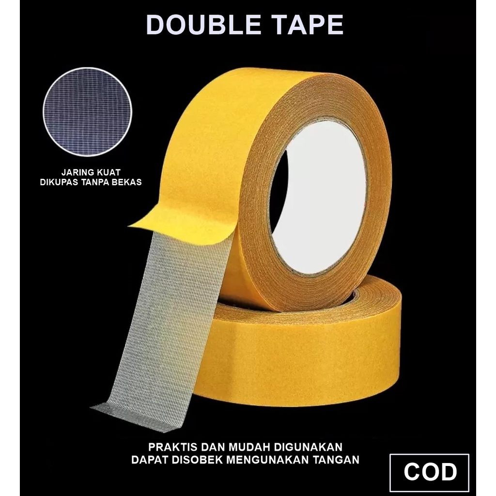 Jual BL05 DOUBLE TAPE KUNING / ISOLASI SELOTIP DUA SISI / ISOLASI SUPER ...