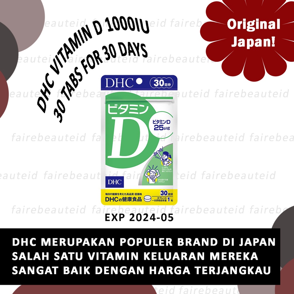 Jual ORIGINAL JAPAN! READY STOCK DHC VITAMIN D 30 TABS FOR 30 DAYS! 1000IU | Shopee Indonesia