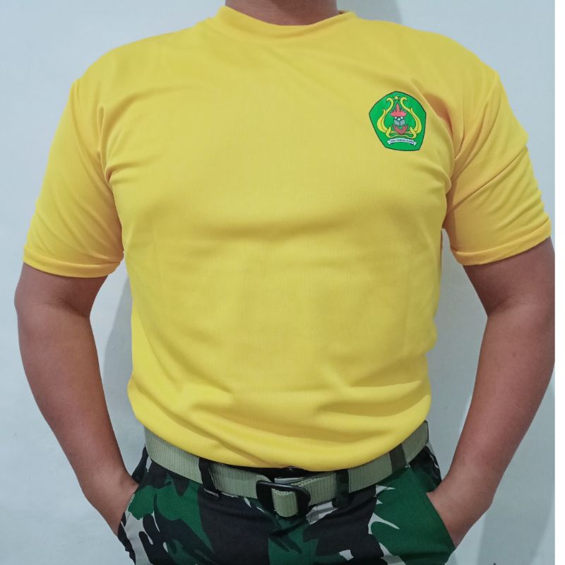 Jual Baju kaos Binjasmil Jasmil TNI AD kuning | Shopee Indonesia