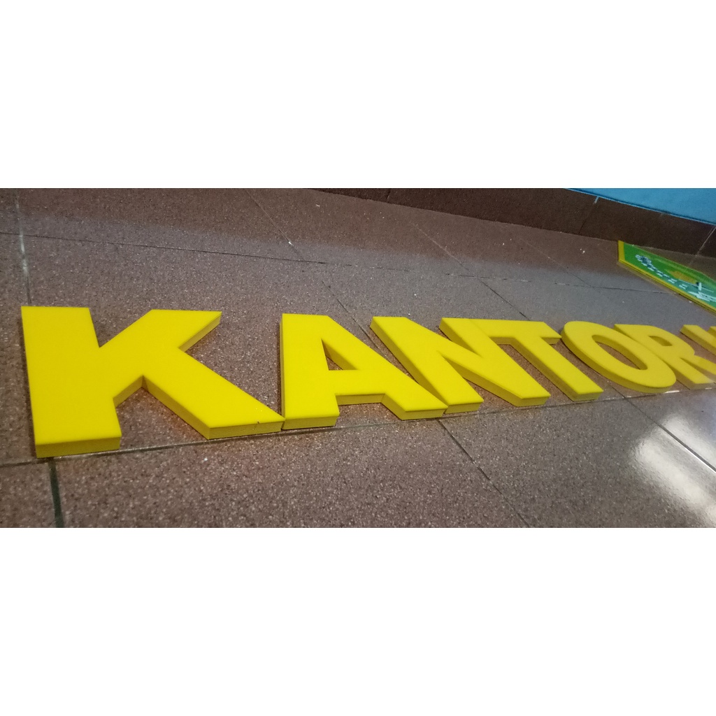 Jual Huruf Timbul Acrylik Huruf Akrilik Lapis Spon Ati Tinggi huruf ...