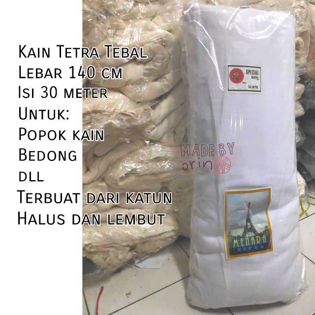 Jual Kain Tetra Tebal 1 Roll / Kain Muslin / Tetra Double / Kain Bedong ...