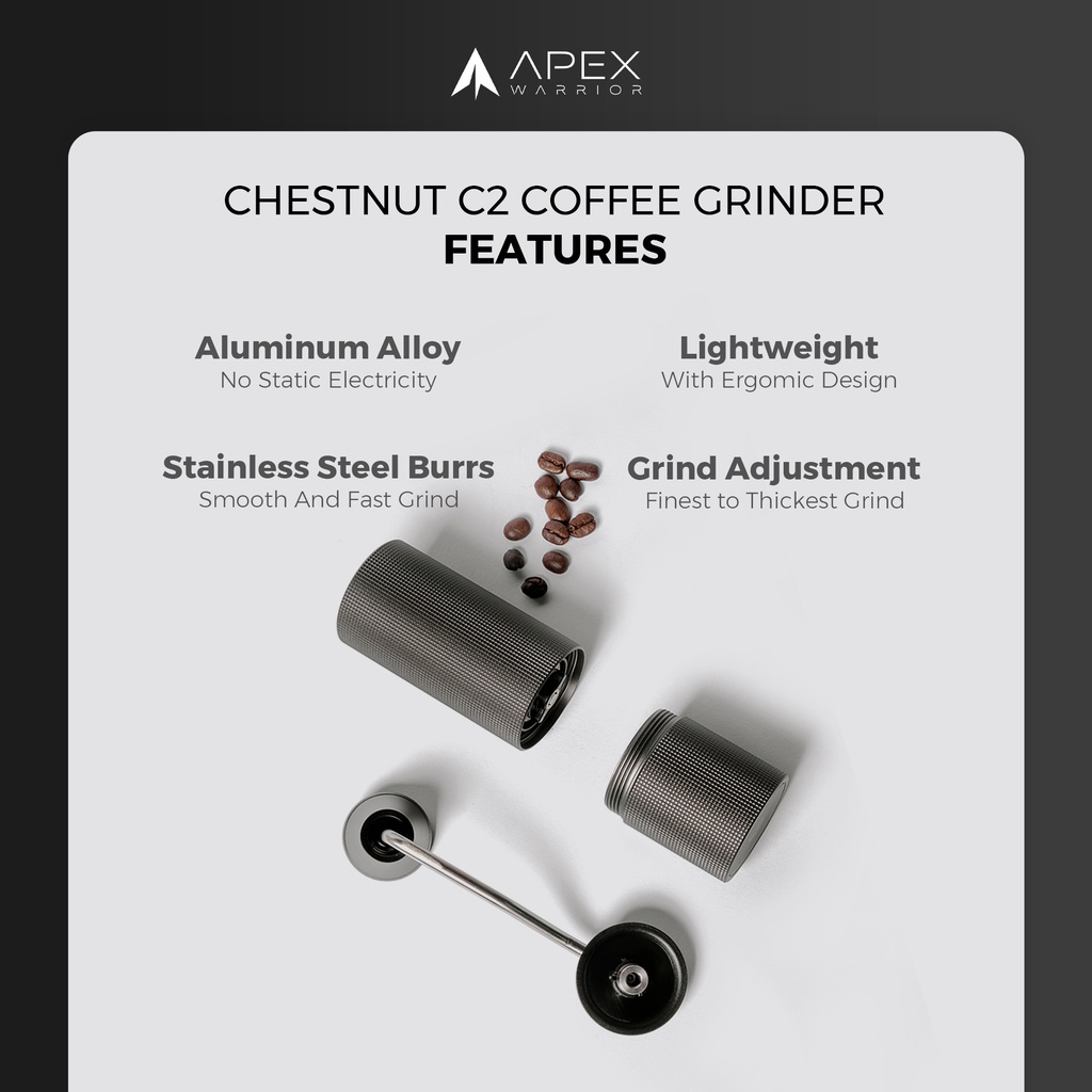 Jual Timemore Chestnut C2 Coffee Grinder| Penggiling Biji Kopi Portable ...