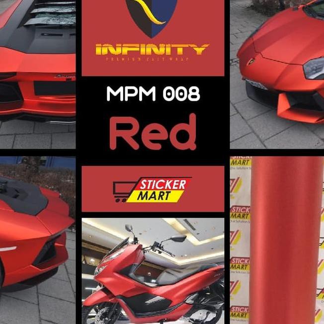 Jual Stiker Motor Satin Red Merah (Metalic Paint Matte INFINITY Sticker ...