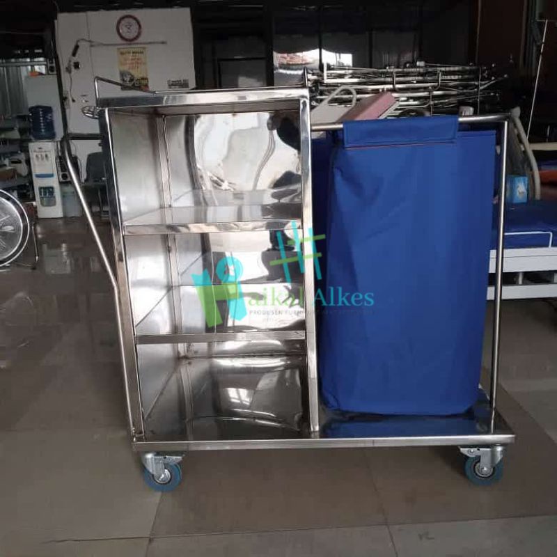 Jual trolley linen terbuka/troli laundri rumah sakit stainless | Shopee ...