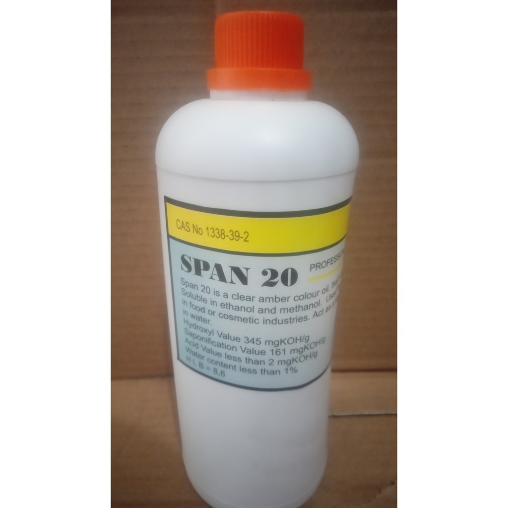 Jual Span 20 sorbitan mono laurat 1 Liter | Shopee Indonesia
