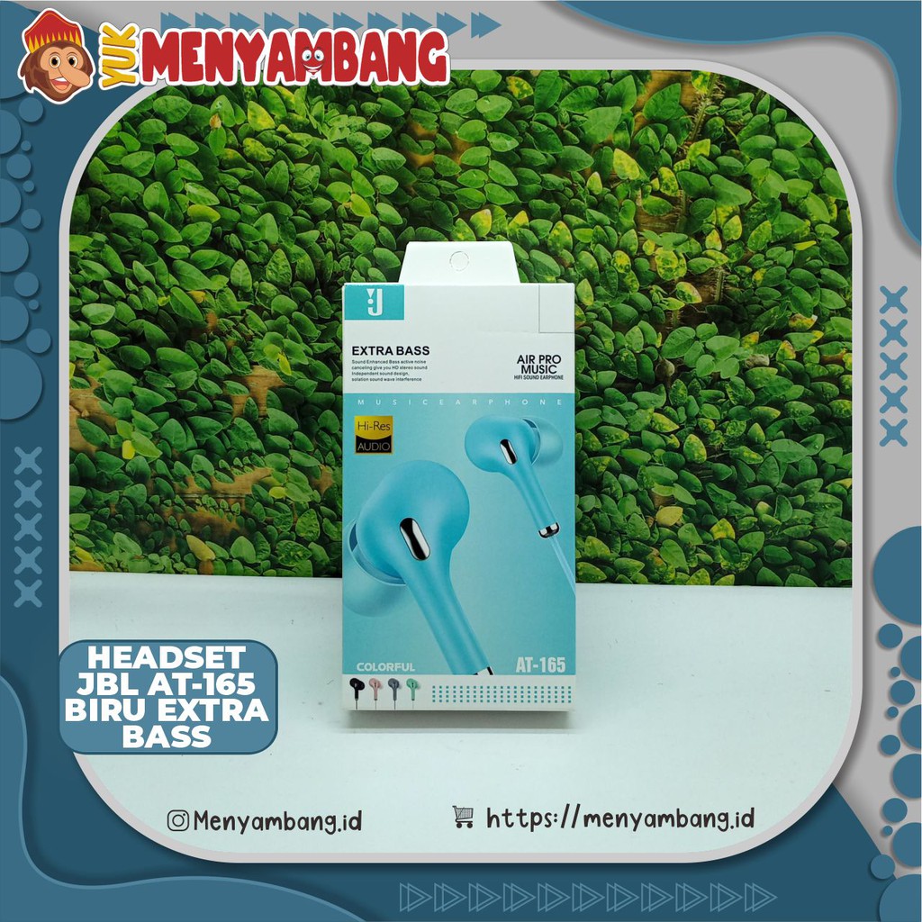 Jual 41496 | HF-JBL AT-165 Biru | Headset Hi-Res Audio Extra Bass JBL ...