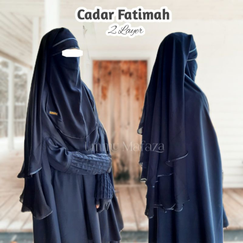 Jual CADAR FATIMAH 2 LAYER BELAKANG | NIQAB CADAR SIFON | NIQOB 2 LAYER ...