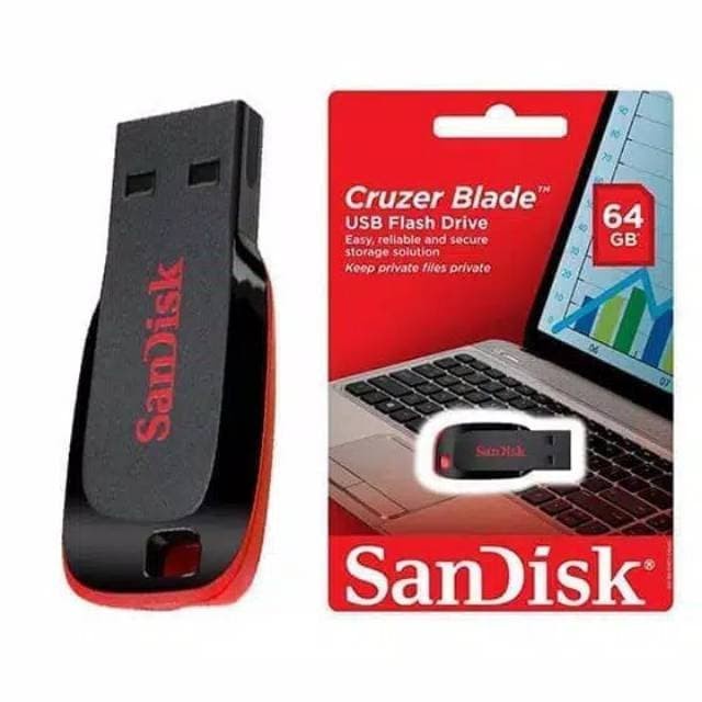 Jual Flashdisk Cruzer Blade 64gb Original Sandisk | Shopee Indonesia