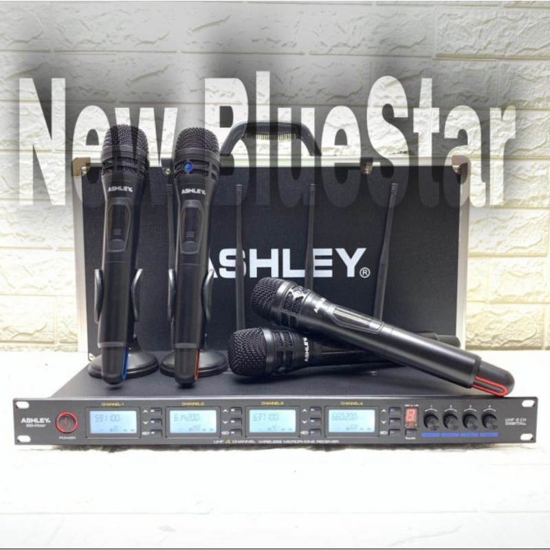 Jual Microphone Wireless Ashley MC FOUR Original 4 Mic Handheld Ashley ...