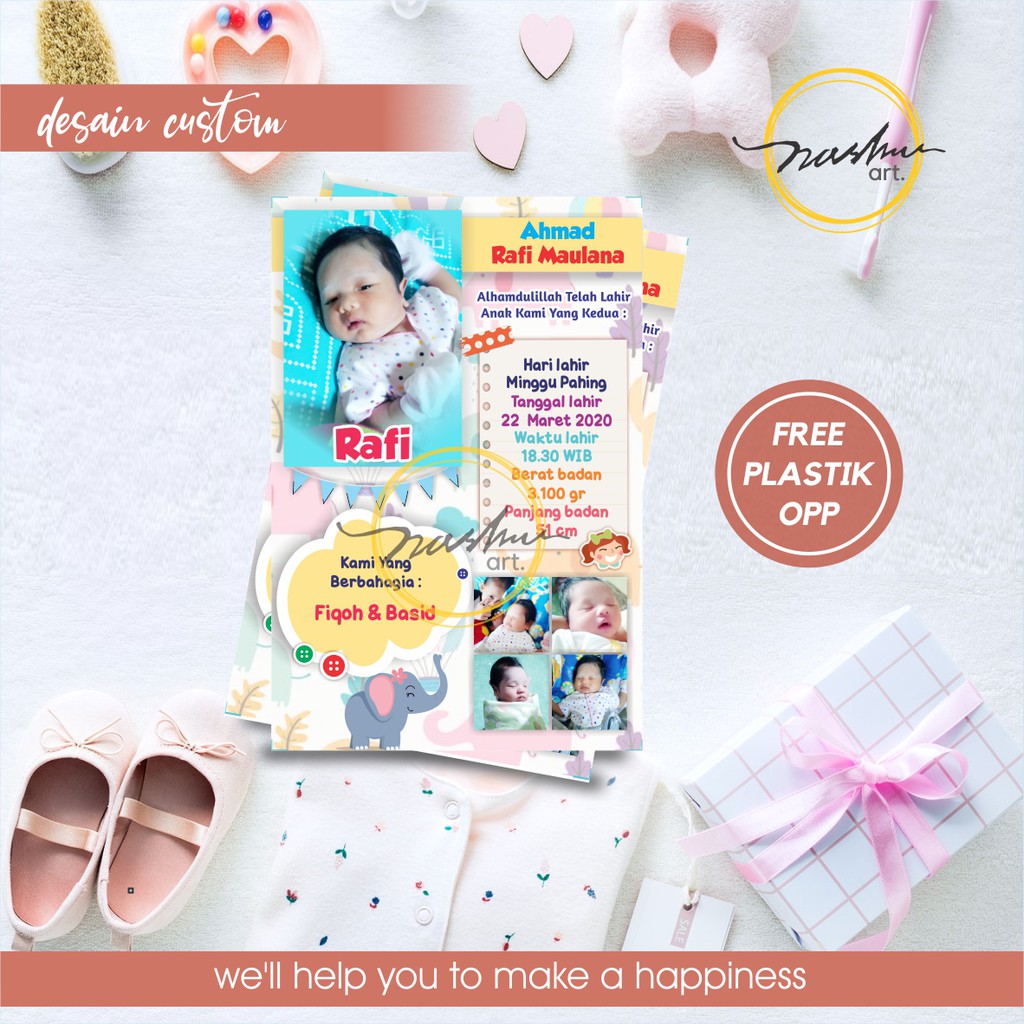 Jual Sticker Aqiqah Kartu Nasi Aqiqah | Stiker Aqiqah | Kartu Box ...