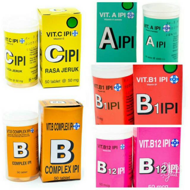 Jual Vitamin IPI - Vitamin A, B1, B12, B Complex, C - Isi 45 Tablet | Shopee Indonesia