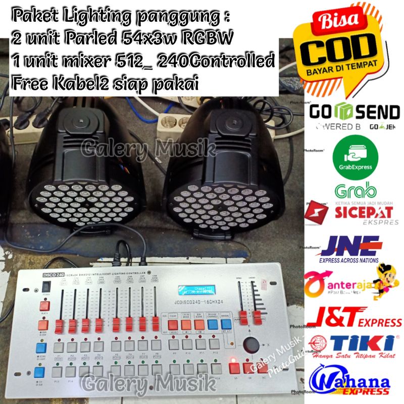 Jual Paket Lighting / paket lampu panggung ( 2unit parled 54x3w ...