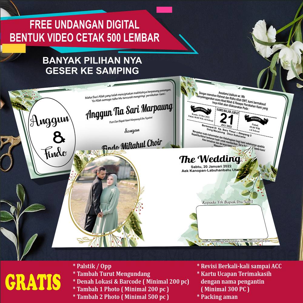 Jual Undangan Pernikahan Nikah Murah Unik Undangan Rustik | Shopee ...