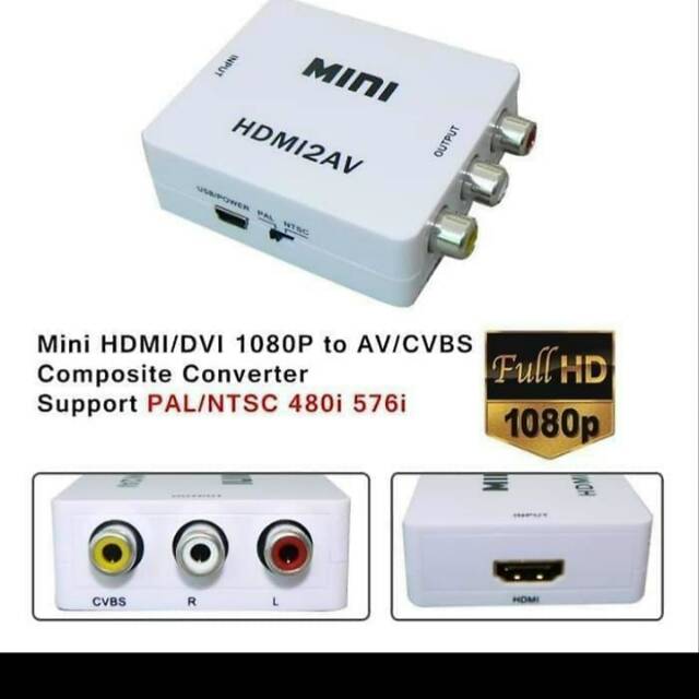 Jual Converter mini box HDMI2AV 1080p | Shopee Indonesia