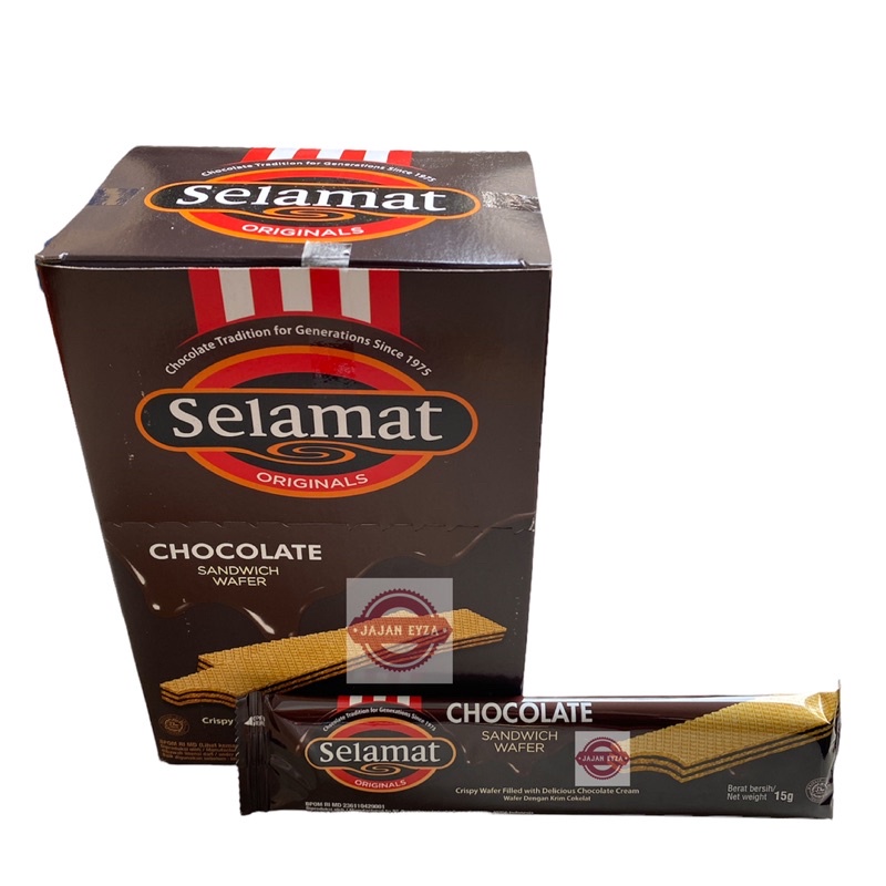Jual SELAMAT WAFER CHOCOLATE BOX ISI 20 WAFER SELAMAT COKLAT | Shopee ...