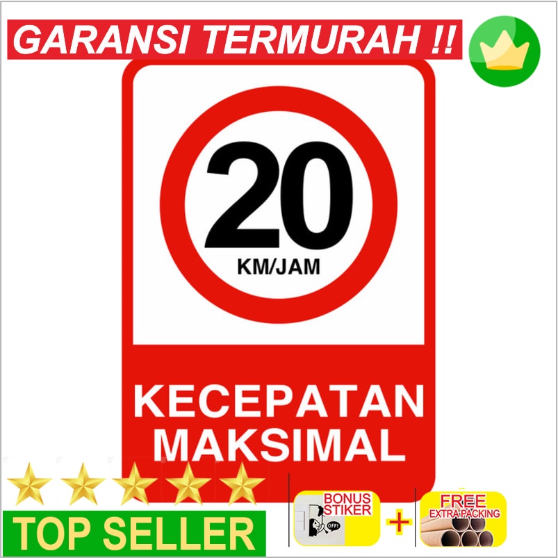 Jual Promo RAMBU KECEPATAN MAKSIMAL 20KM/JAM 35CM X 50CM PLAT ALUMUNIUM ...