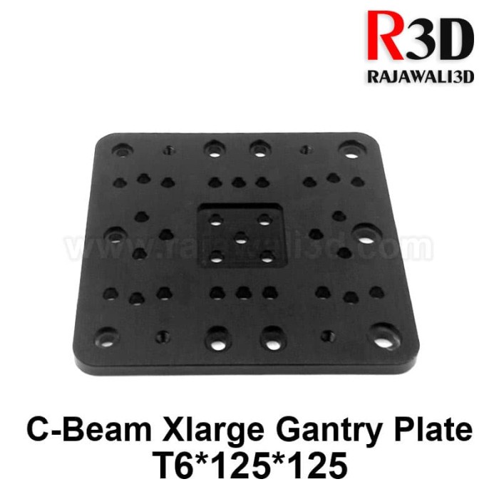 Jual Openbuilds C-Beam XLarge Gantry Plate T6x125x125 Aluminium Black ...