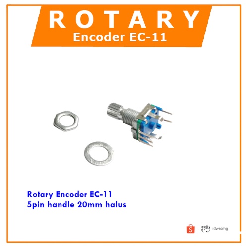 Jual Rotary Encoder EC11 Audio Digital Potensiometer 5 pin Handle 15mm ...
