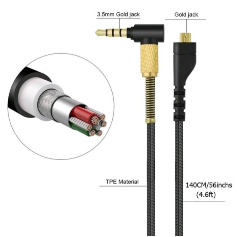 Jual Gaming Cable Replament for Headphone Steelseries Arctis 3 5 9 ...