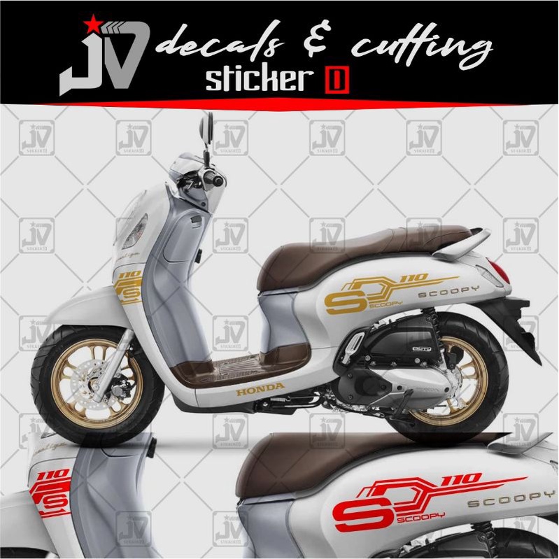 Jual sticker scoopy cutting sticker striping cutting simple | Shopee ...