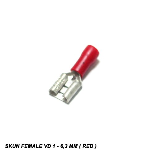 Jual Skun Female VD 1 - 6,3 mm ( Red ) | Shopee Indonesia