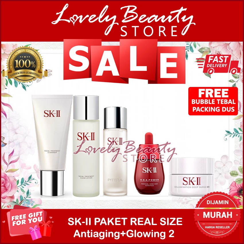 Jual SK-II/SK2/SKII Paket Hemat Mencerahkan(Glowing) + Mengencangkan Set 2 ( Real Size ...