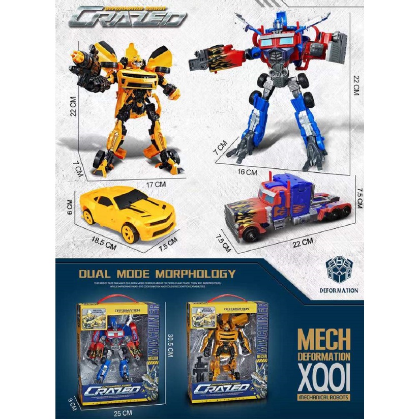 Jual Mainan Anak Deformation Robot The Transformer Optimus Prime Bumble ...