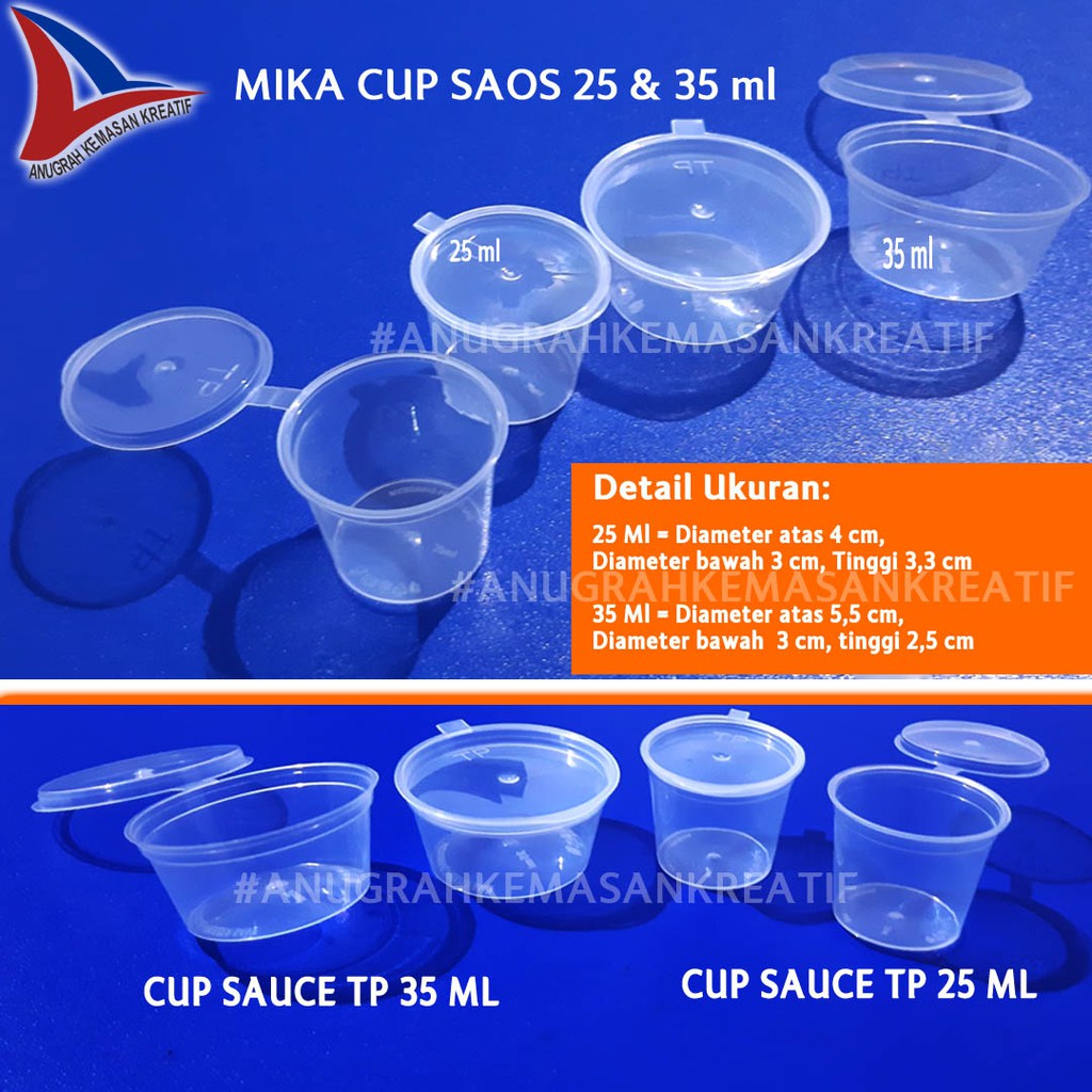 Jual Thinwall Tp Sauce 25 Ml / 35 Ml / Cup Saos Isi 50 Pcs | Shopee ...