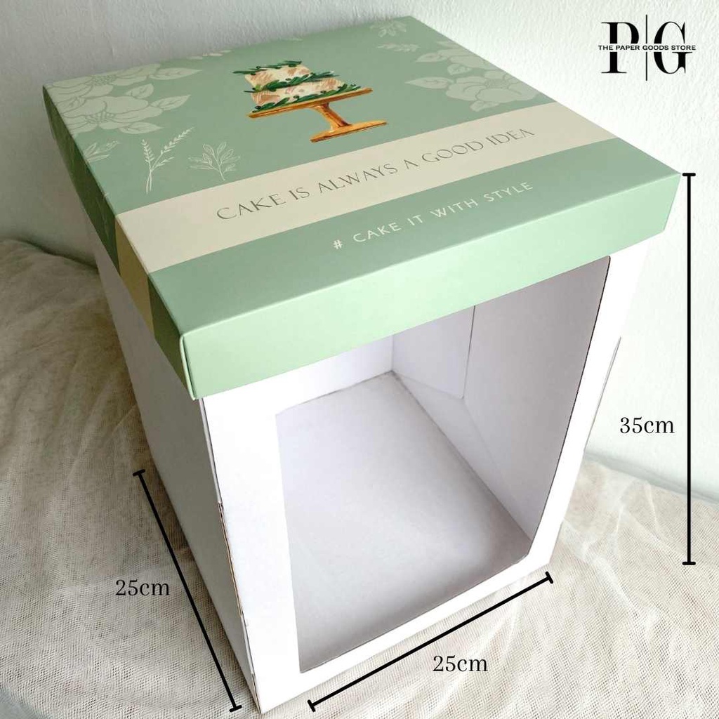 Jual Tall Cake Box 25cm (tinggi 35cm) / kotak kue / box kue | Shopee ...