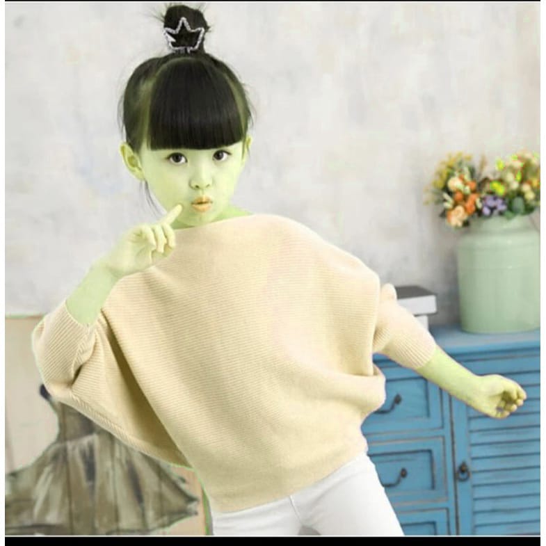 Jual Lasperal Kids Batwing Rajut / Batwing Rajut Anak / Lasperal Blous ...