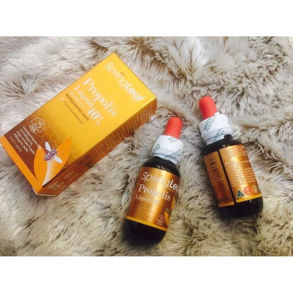 Jual Springleaf/spring leaf Propolis Liquid cair Premium Alcohol Free 40% /25ml made australia ...
