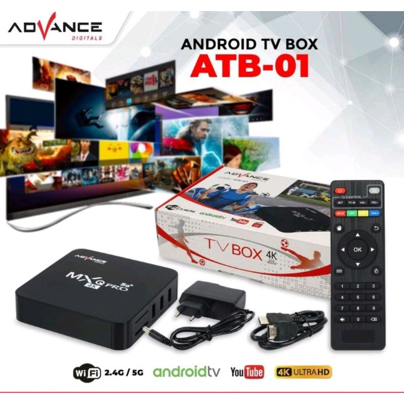 Jual Penerima Siaran TV Digital advance atb 01 android tv box 4k ...