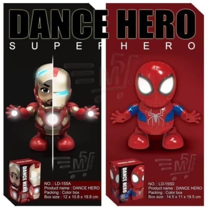 Jual mainan spiderman dancing spider robot dance spiderman joget ...