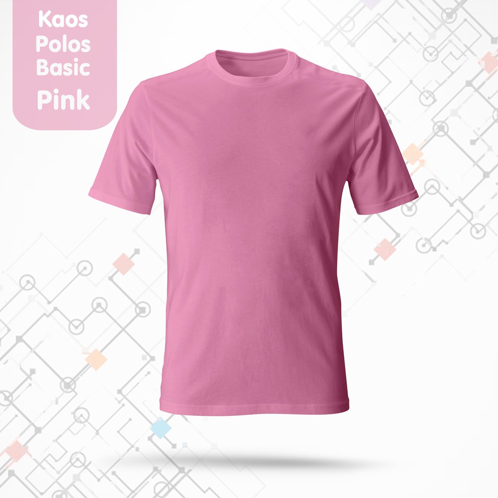 Jual Kaos Polos Basic Pink Muda O-Neck - High Quality Cotton | Shopee ...